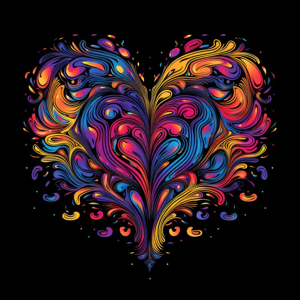 Heart abstract graphics pattern. | Premium Photo Illustration - rawpixel