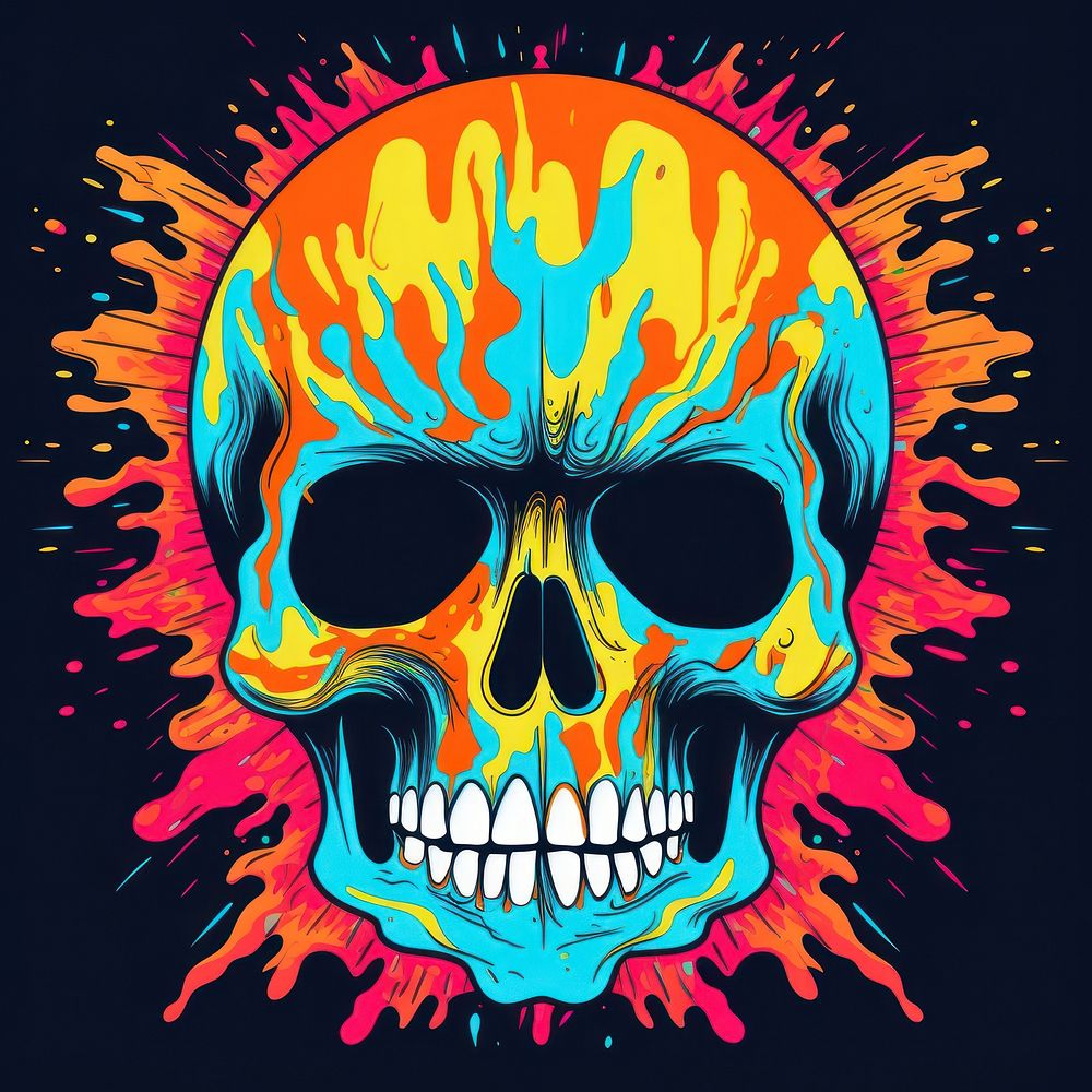 Abstract Graphic Element skull minimalistic | Premium Photo ...