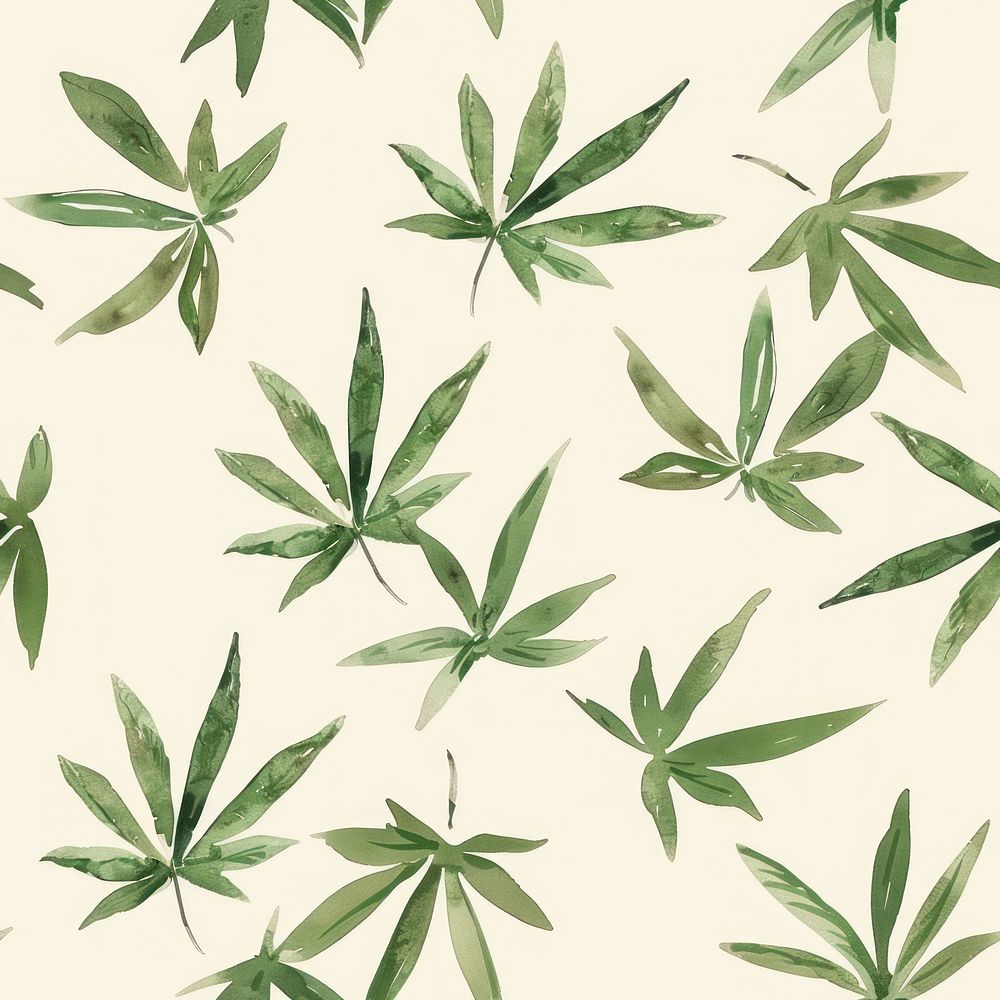 Cannabis pattern plant herbs. | Free Photo Illustration - rawpixel