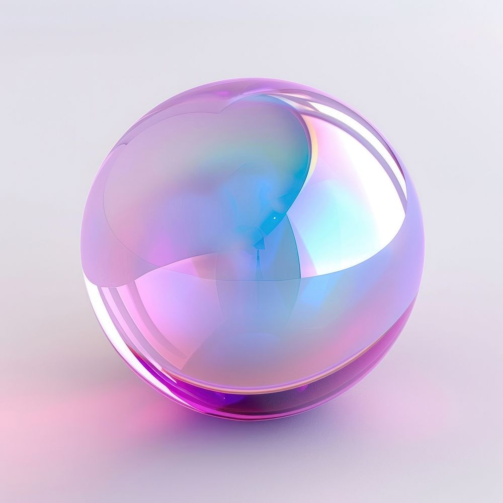 A sphere purple glass refraction. | Premium Photo - rawpixel