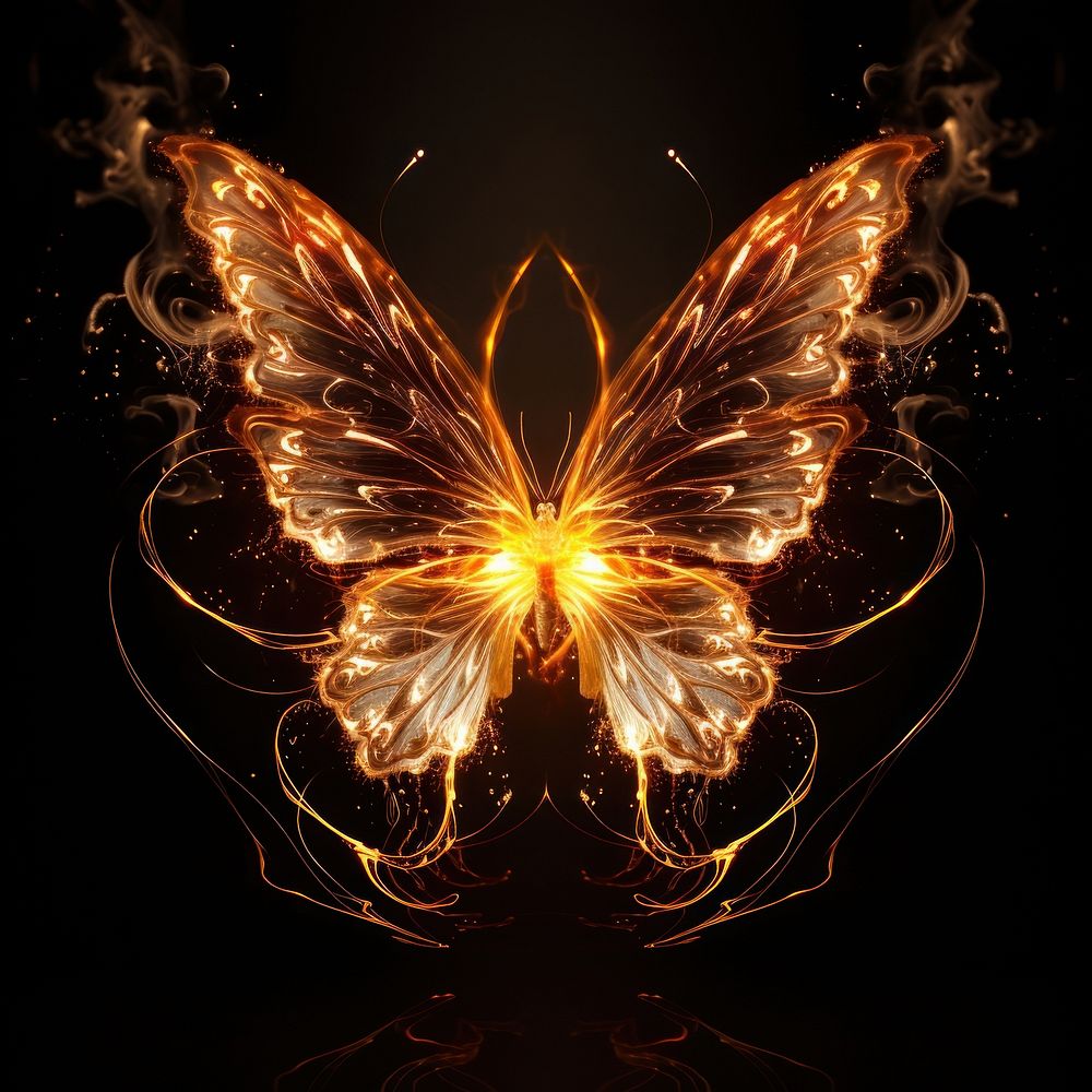 Butterfly fire flame light black | Free Photo - rawpixel