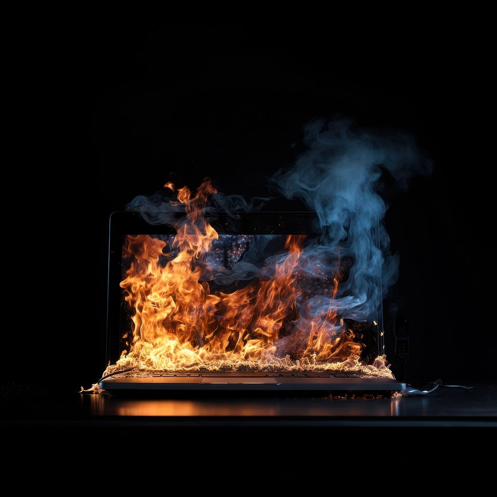 Modern computer fire flame fireplace | Free Photo - rawpixel