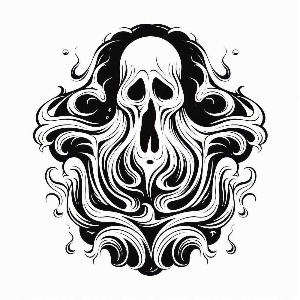 Ghost drawing sketch illustrated. | Free Photo Illustration - rawpixel