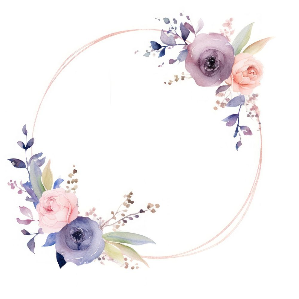 Wedding flowers border watercolor pattern | Premium Photo Illustration ...
