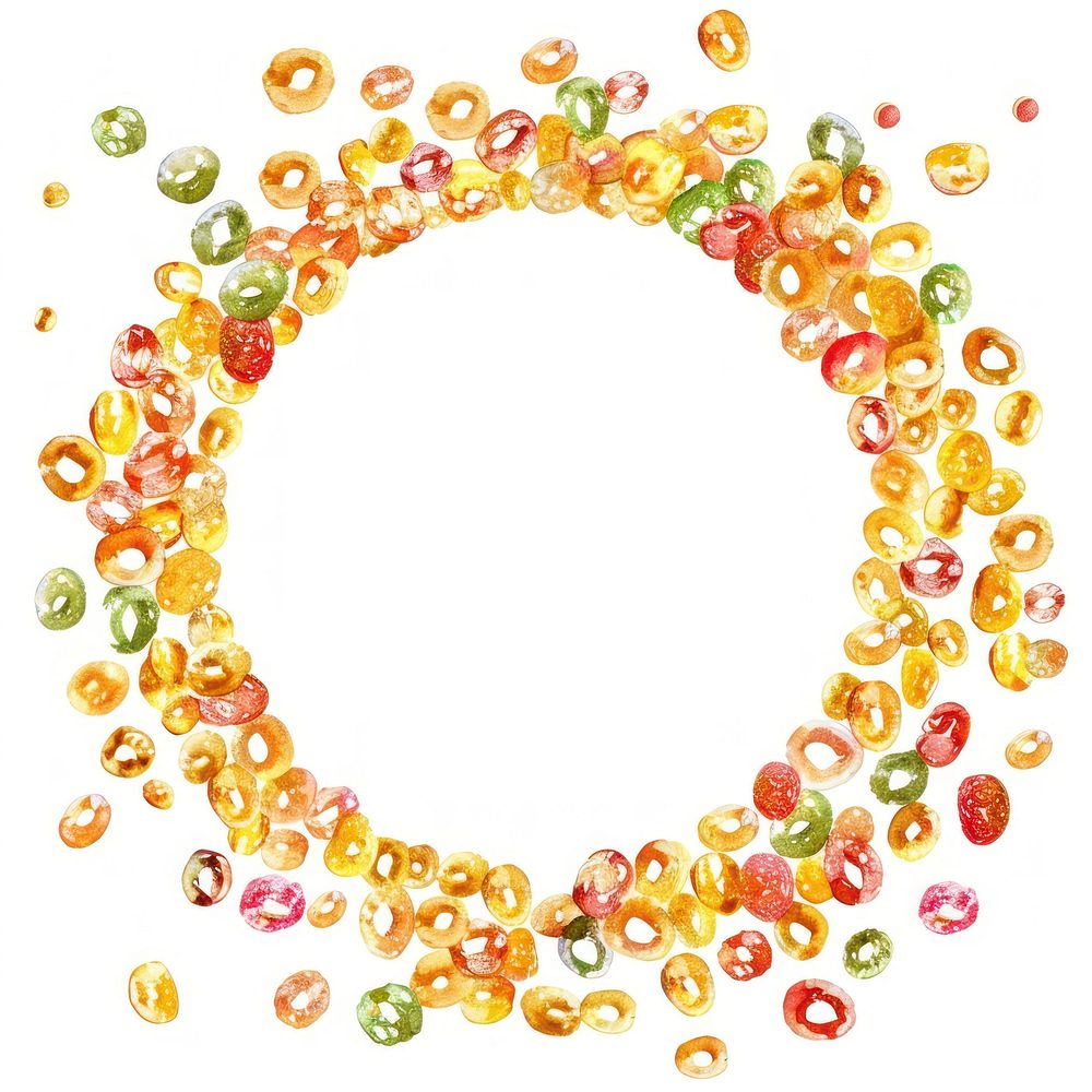 Cereal border watercolor jewelry circle | Premium Photo Illustration ...