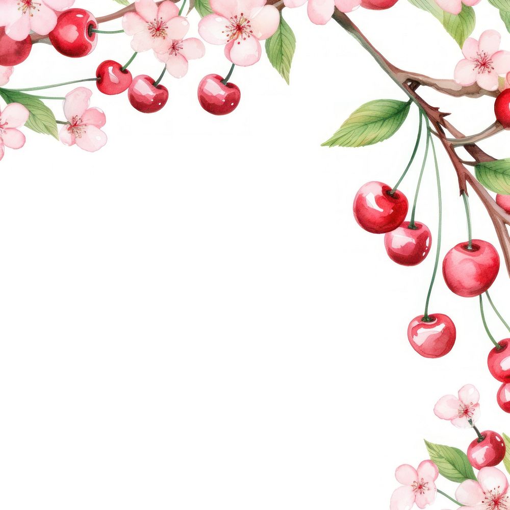 Cherry border blossom flower plant. | Premium Photo Illustration - rawpixel