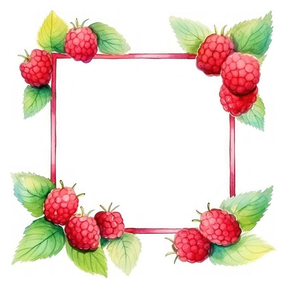 Raspberry frame fruit plant food. | Premium Photo Illustration - rawpixel