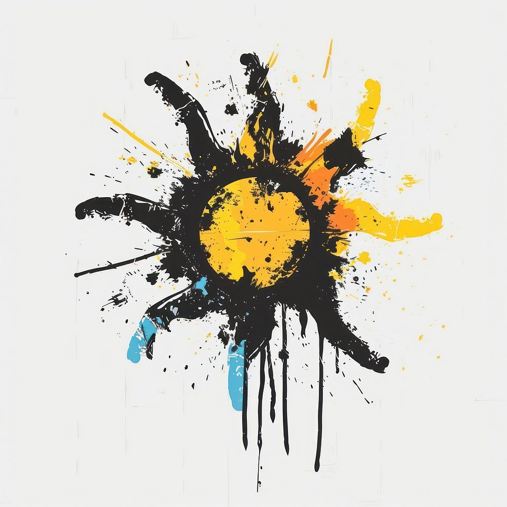Minimal graffiti sun icon art | Free Photo Illustration - rawpixel