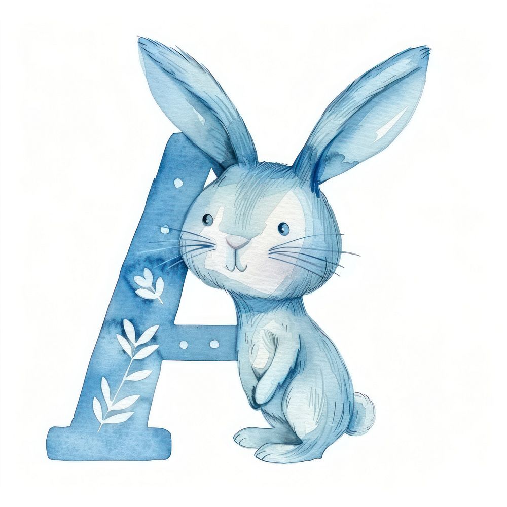 Bunny alphabet rodent mammal rabbit. | Free Photo Illustration - rawpixel