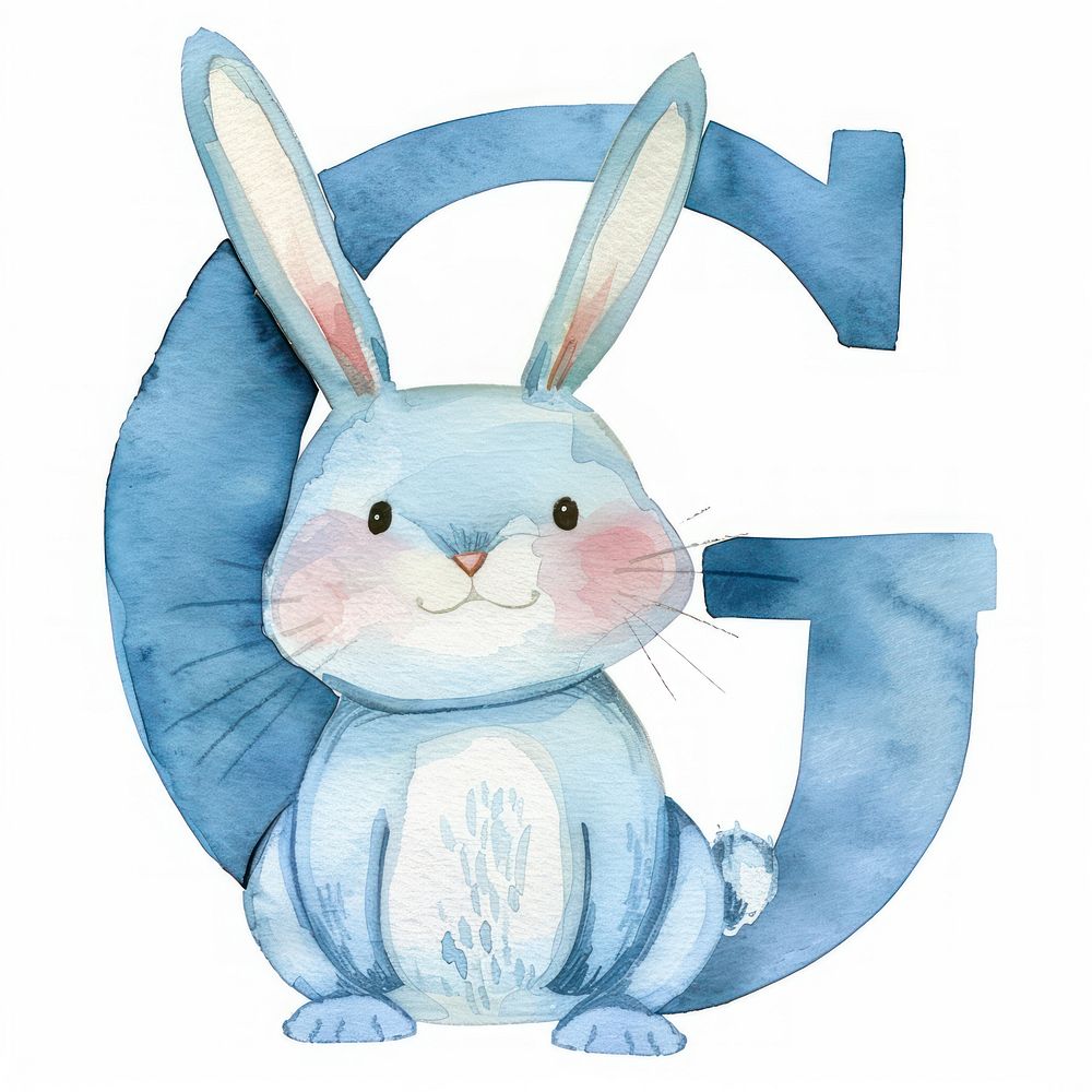 Bunny alphabet G mammal rabbit | Free Photo Illustration - rawpixel