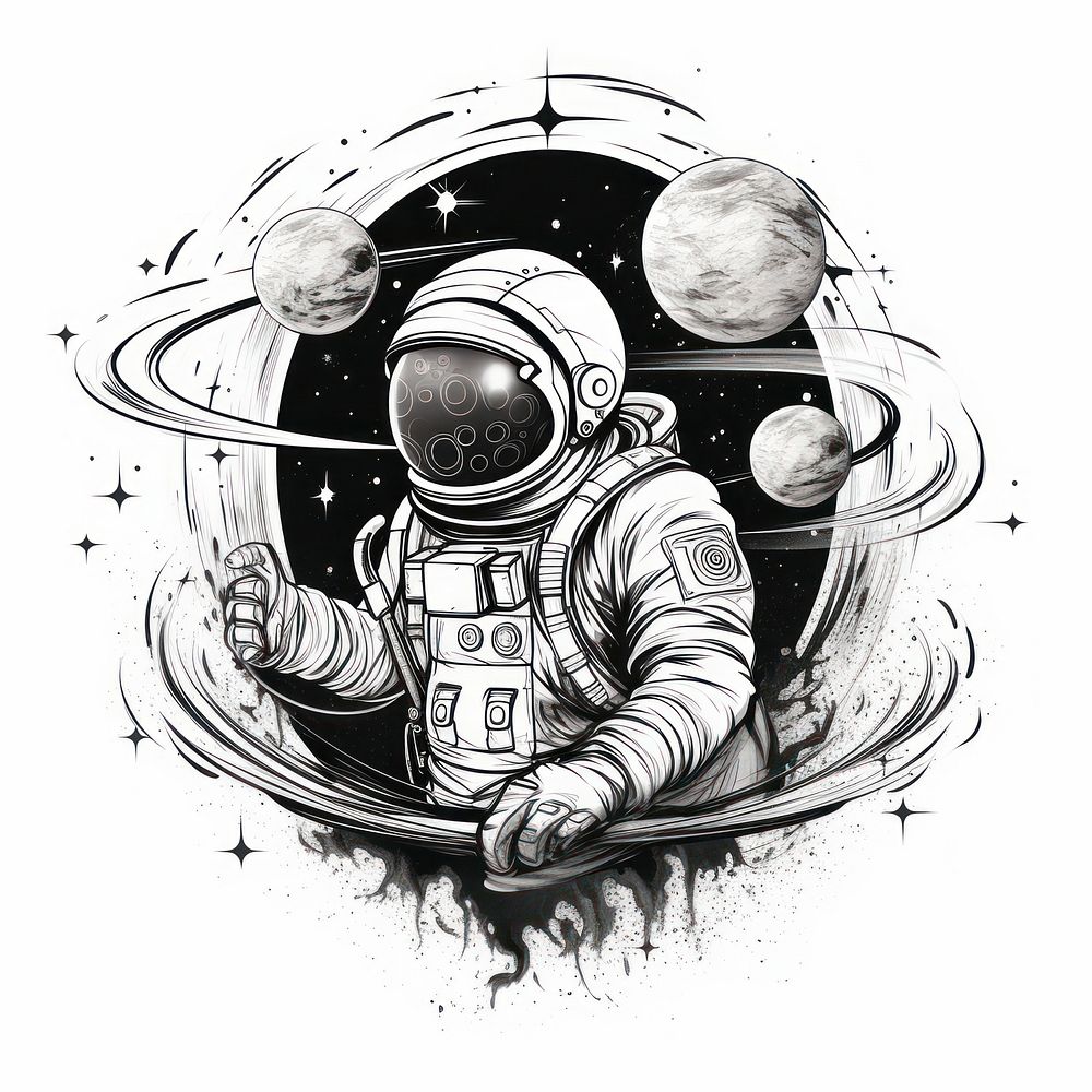 Space themed drawing sketch adult. | Free Photo Illustration - rawpixel