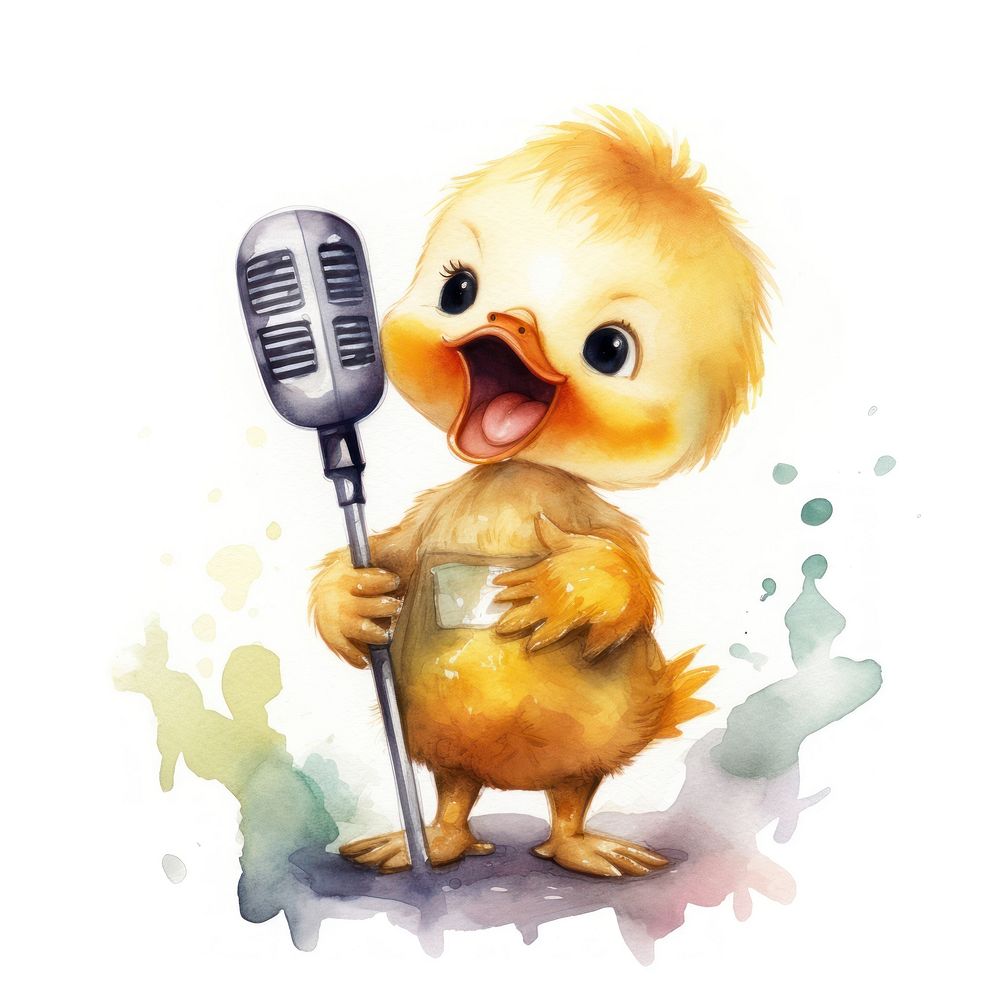 Microphone cartoon animal duck. | Free Photo Illustration - rawpixel