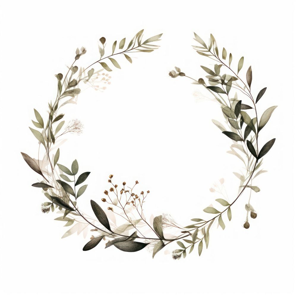 Botanical circle frame flower pattern | Premium Photo Illustration ...
