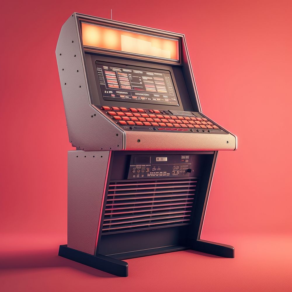 Jukebox machine technology keyboard computer. | Premium Photo ...