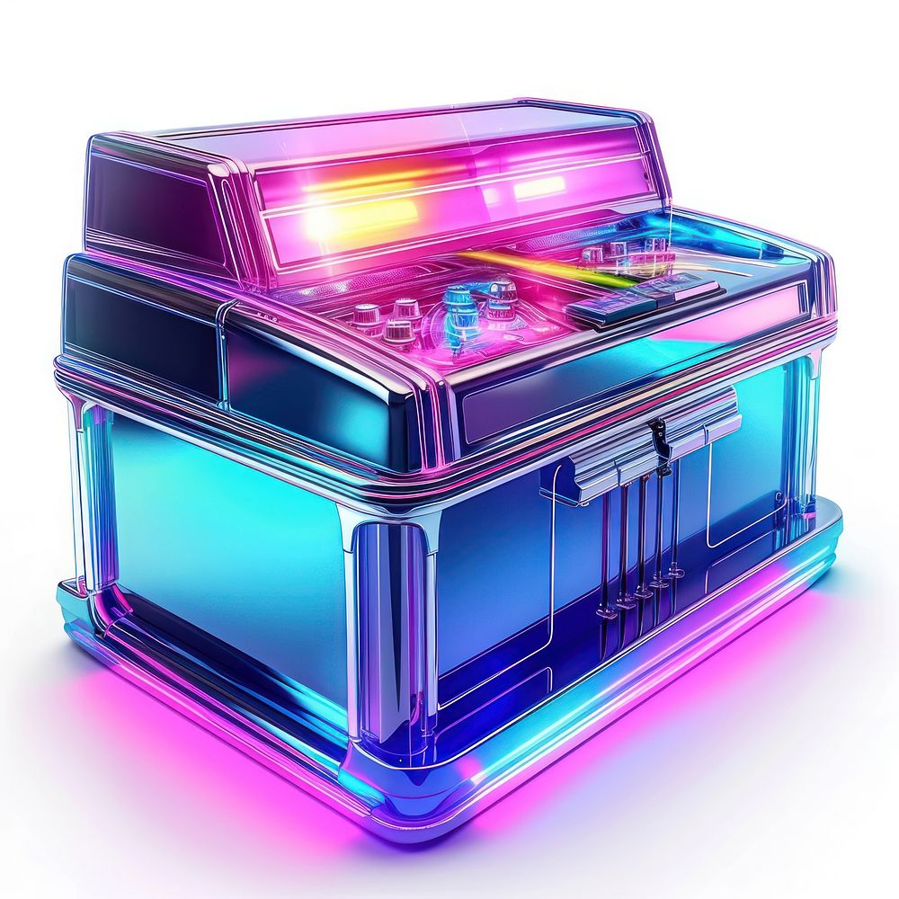 Jukebox machine purple white background | Premium Photo Illustration ...