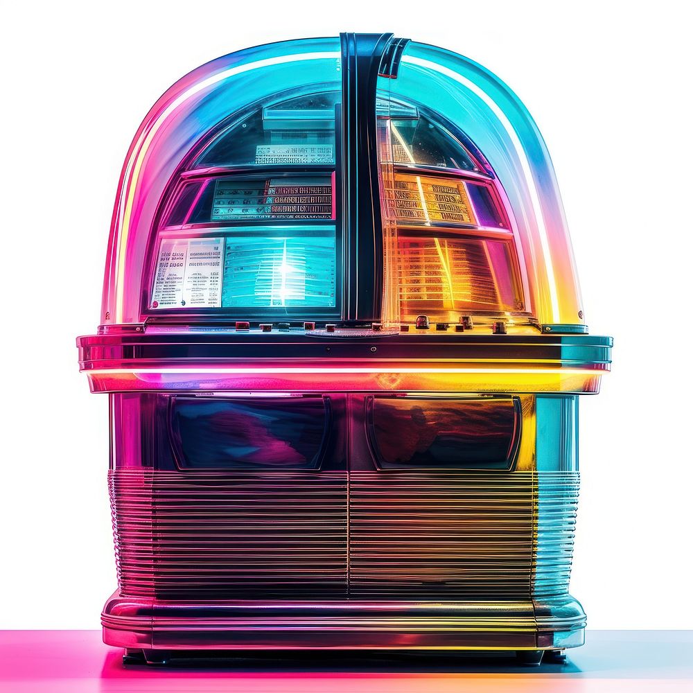 Jukebox machine light architecture illuminated. | Premium Photo ...