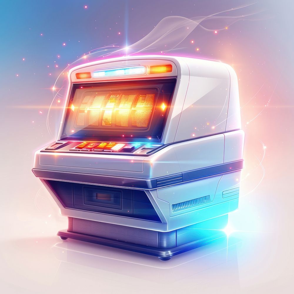Jukebox machine transportation illuminated technology. | Premium Photo ...