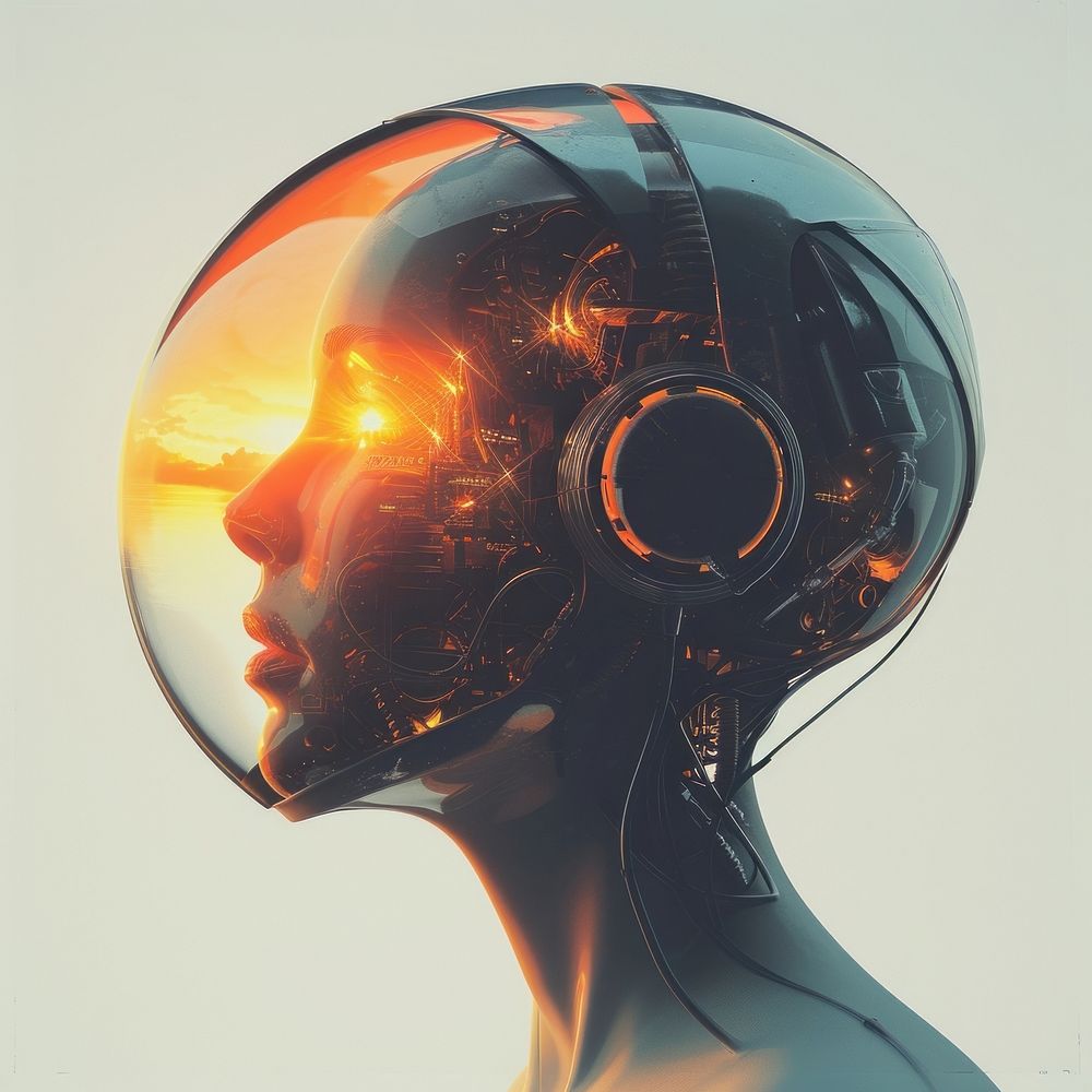 Robot technology futuristic headshot | Free Photo Illustration - rawpixel
