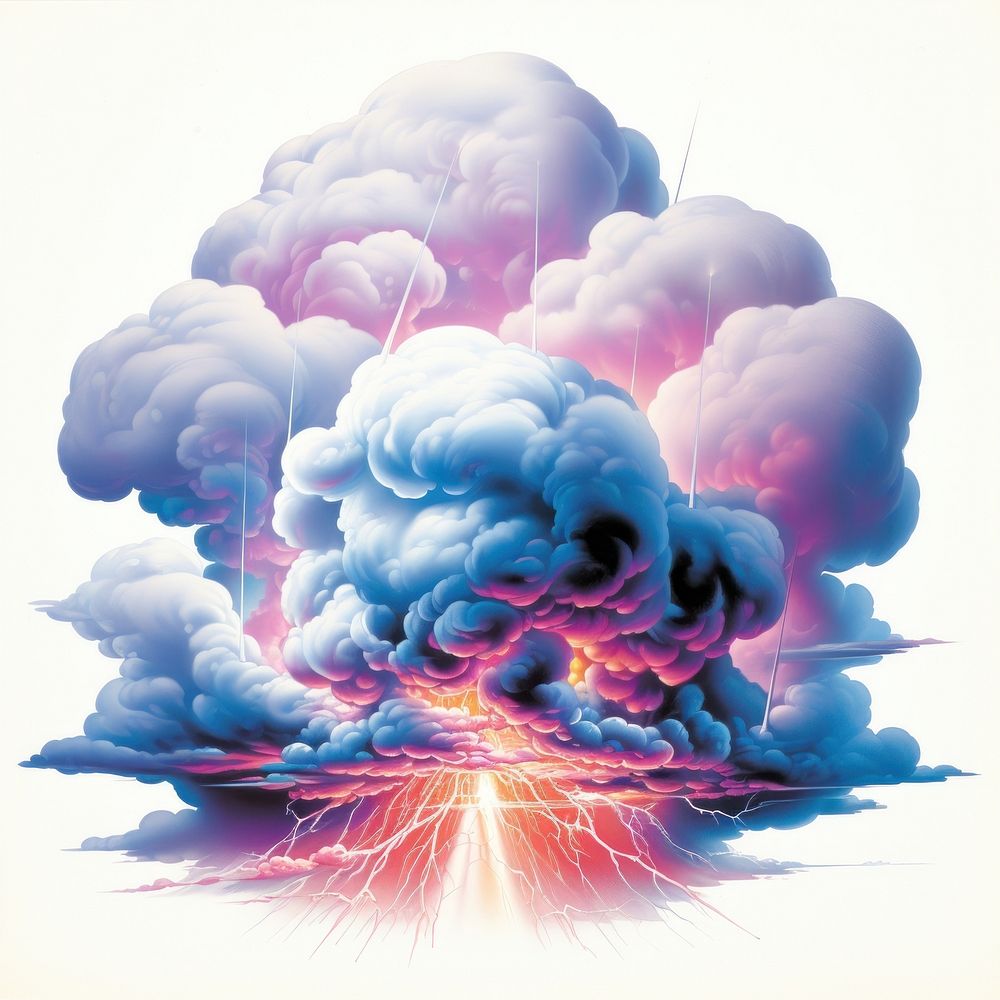 Storm clouds explosion nature creativity. | Premium Photo Illustration ...