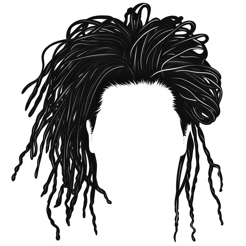 Black dreadlock hairstyle dreadlocks drawing | Free Photo Illustration ...