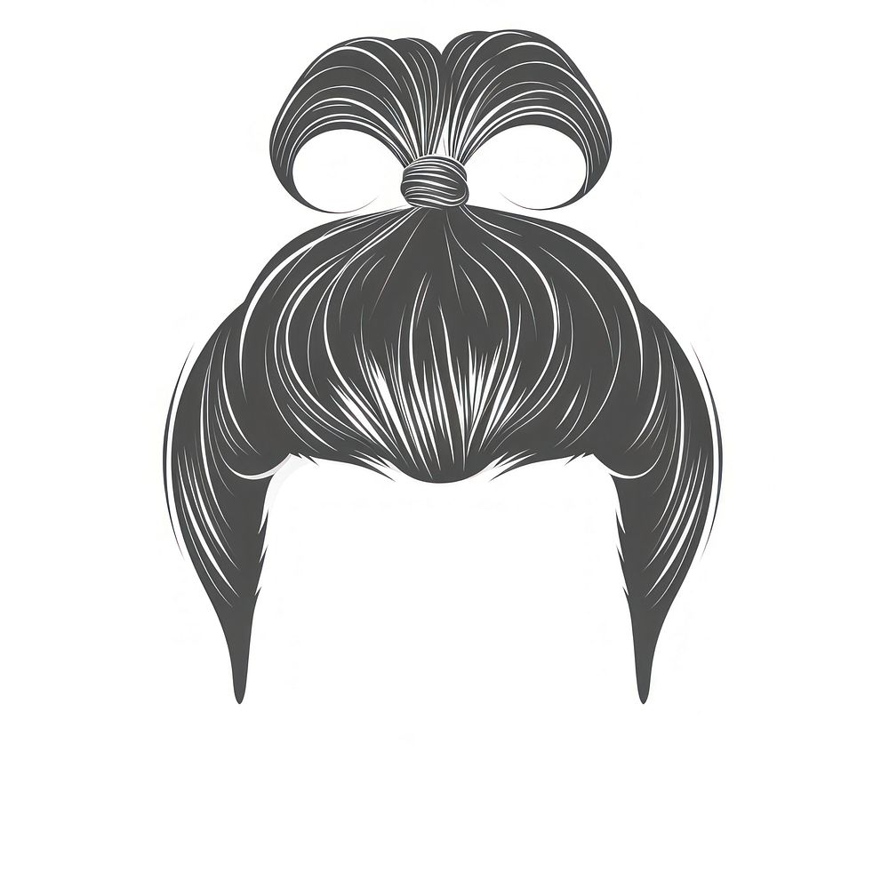 Man brain-into-bun hairstyle drawing sketch | Free Photo Illustration ...