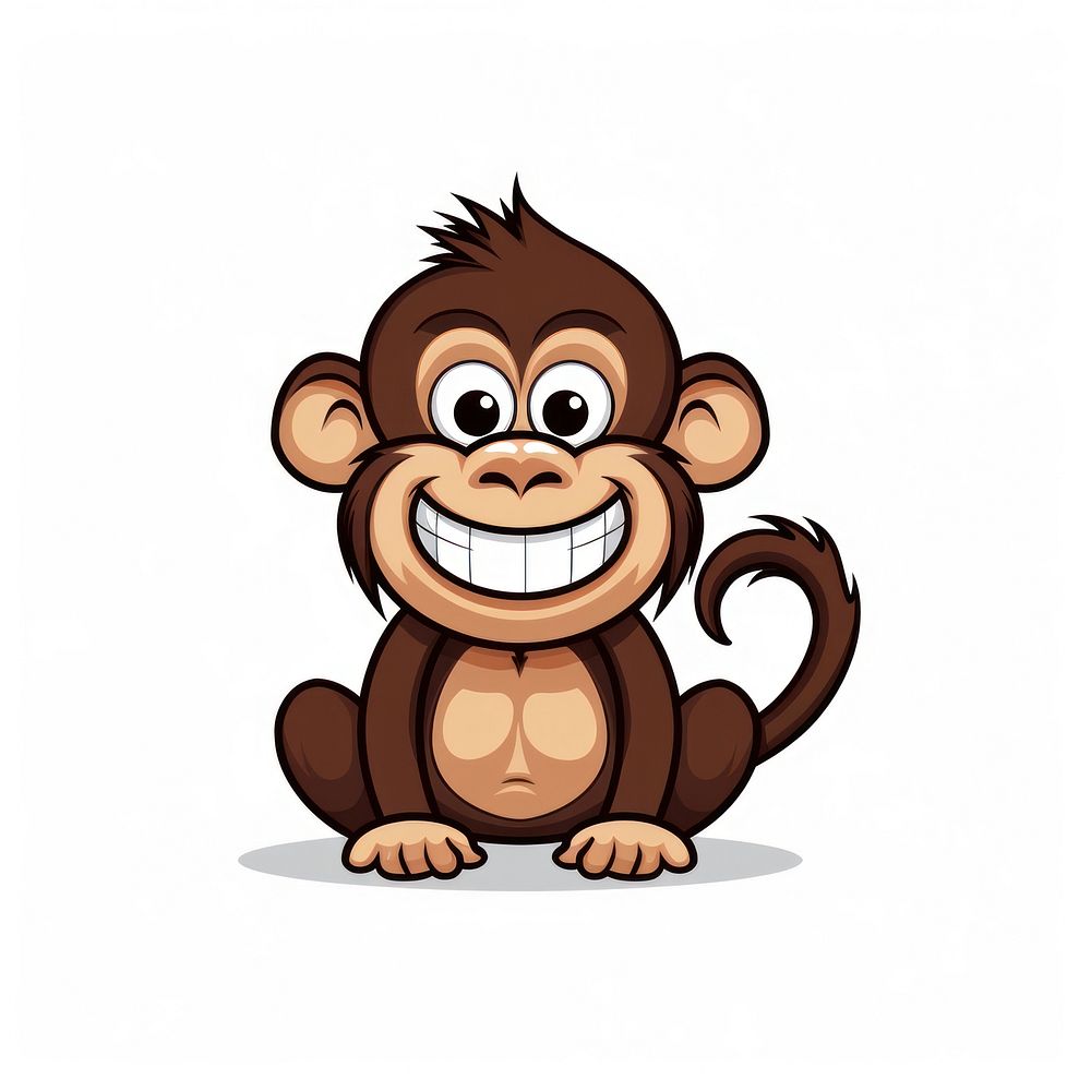 Funny monkey Clip art cartoon | Free Photo Illustration - rawpixel