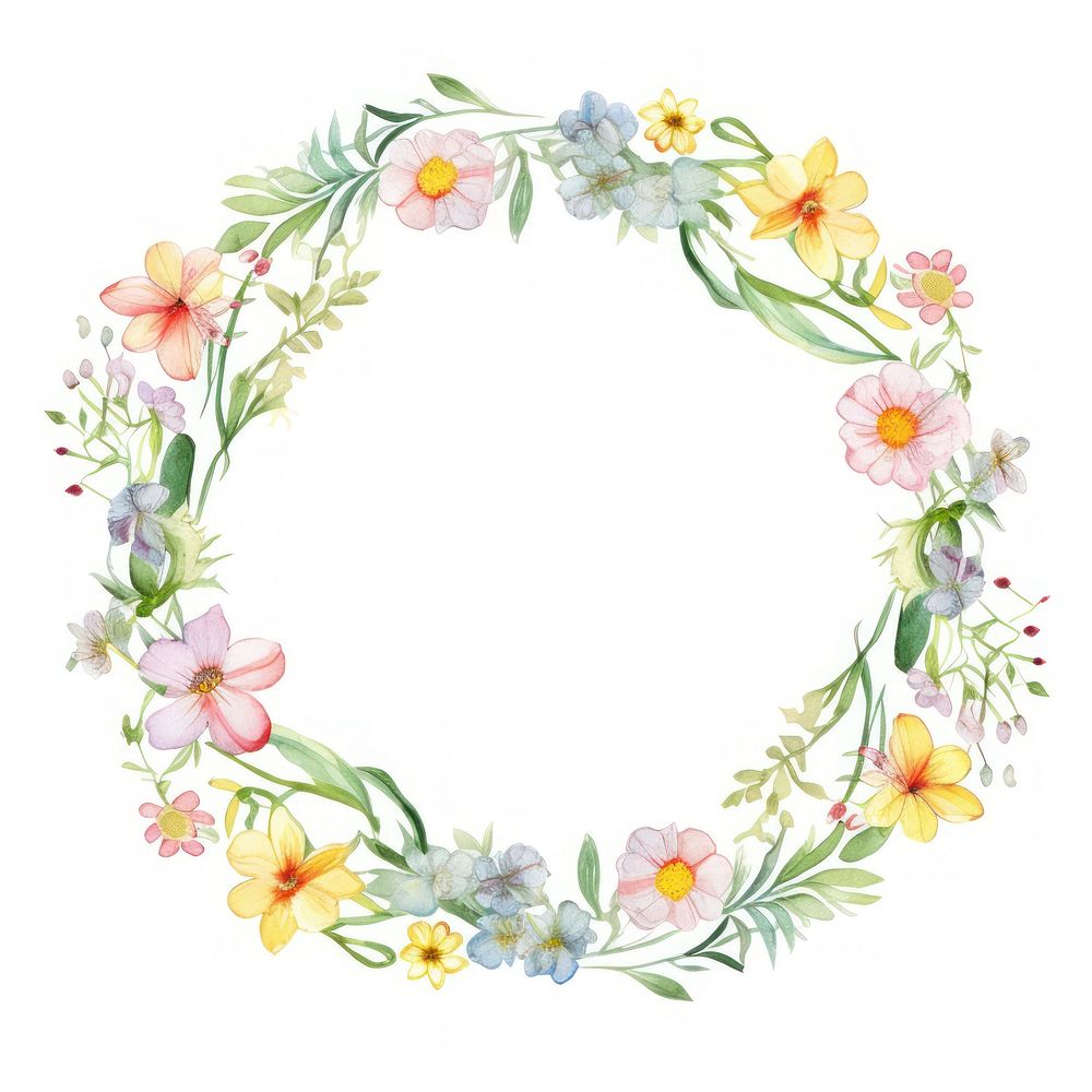 Flower easter circle border pattern | Premium Photo Illustration - rawpixel