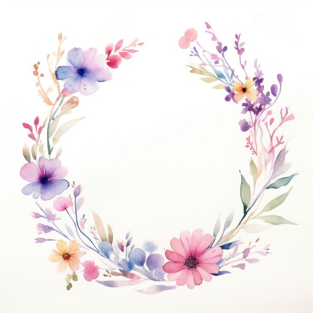 Flowers circle border pattern plant | Free Photo Illustration - rawpixel