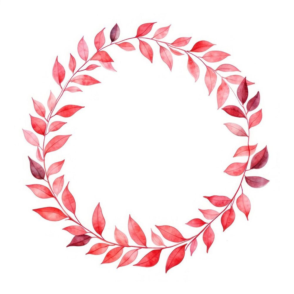 Red leaf circle border pattern | Free Photo Illustration - rawpixel