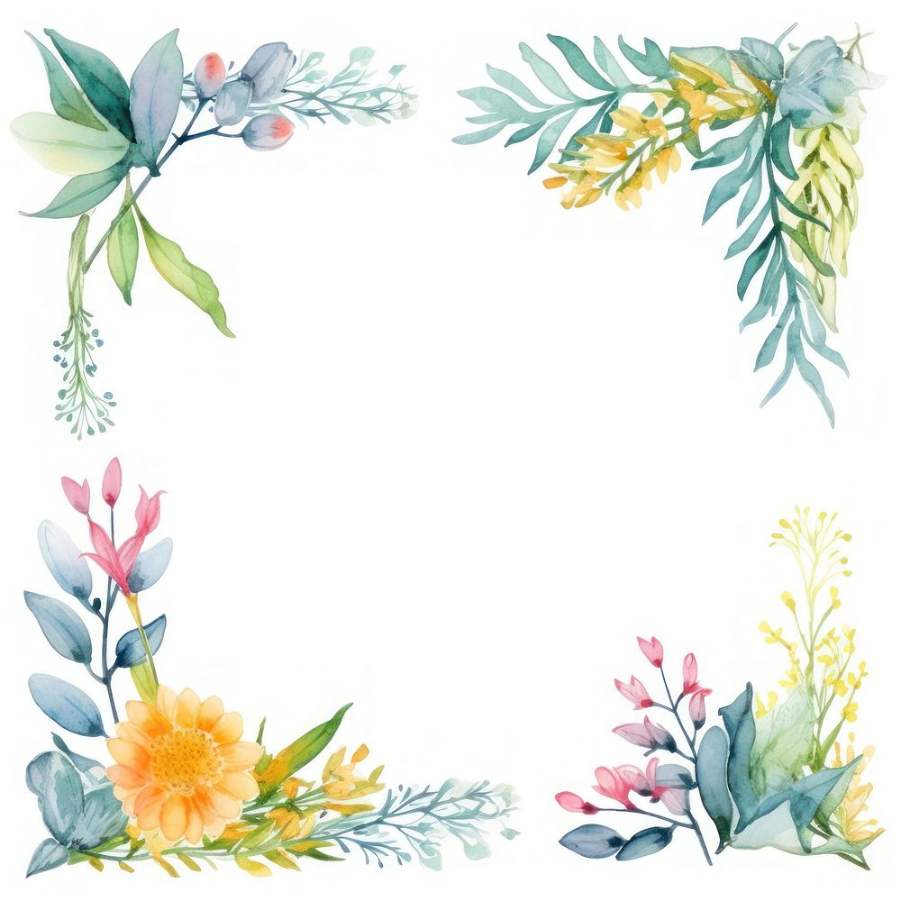 Spring square border pattern flower | Free Photo Illustration - rawpixel