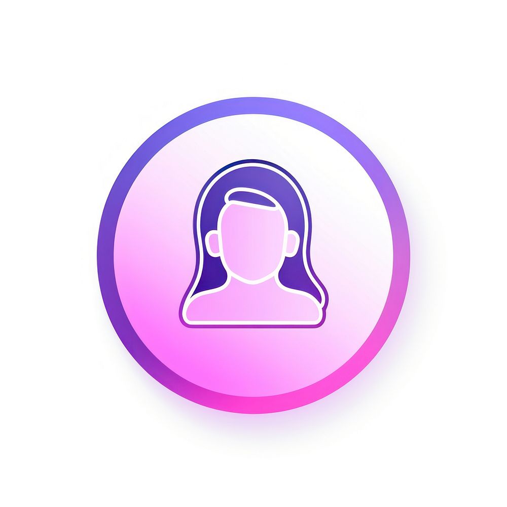 User icon purple logo line. | Free Photo Illustration - rawpixel