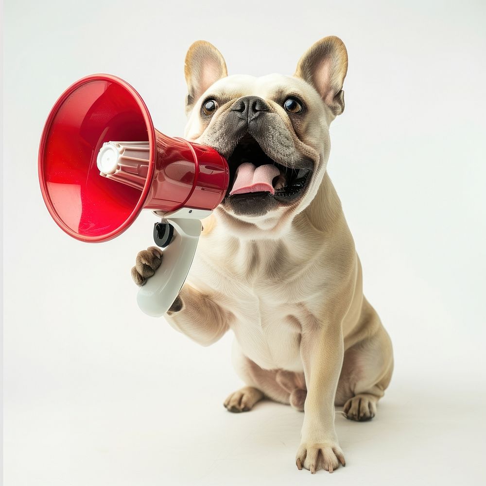 French bulldog holding Megaphone animal | Premium Photo - rawpixel