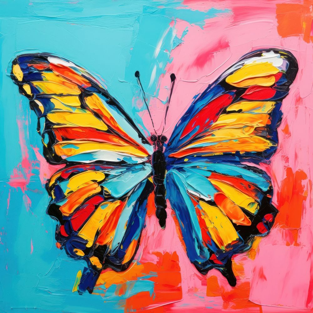 Butterfly butterfly painting animal. | Premium Photo Illustration ...