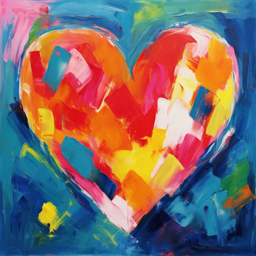 Heart painting heart backgrounds. | Premium Photo Illustration - rawpixel