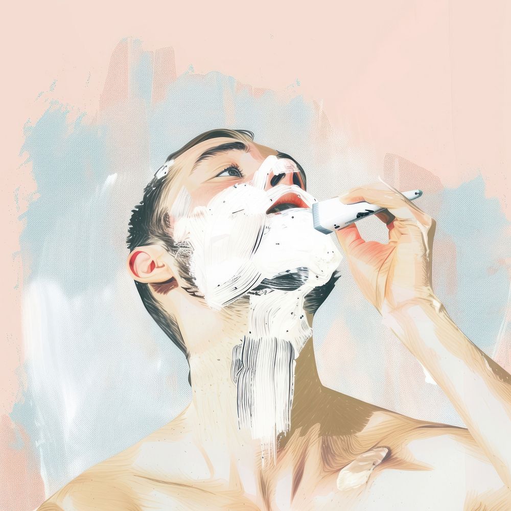 Person shaving portrait person adult. | Free Photo Illustration - rawpixel