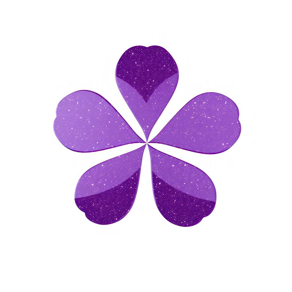 Clover icon purple glitter flower | Free Photo Illustration - rawpixel