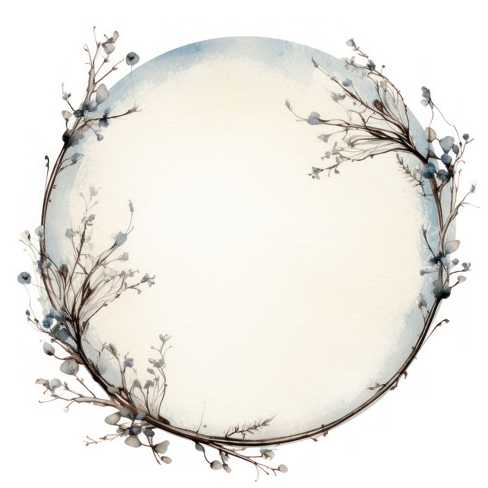 Vintage winter circle frame white | Free Photo Illustration - rawpixel
