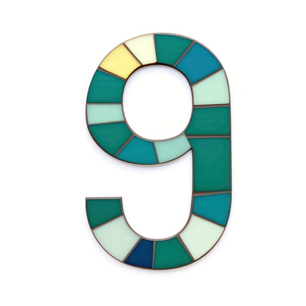 Mosaic letters number 9 shape | Free Photo - rawpixel