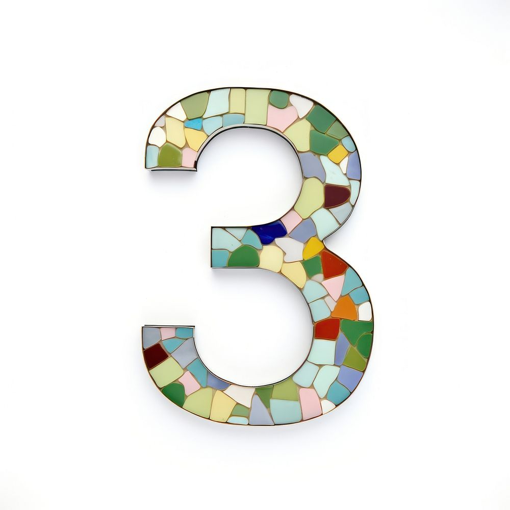 Mosaic letters number 3 shape | Premium Photo - rawpixel