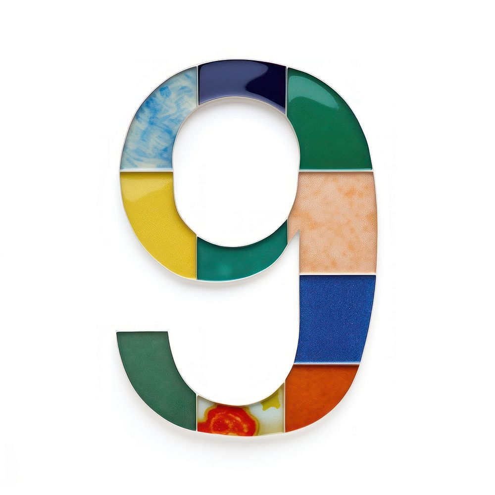 Mosaic letters number 9 shape | Premium Photo - rawpixel