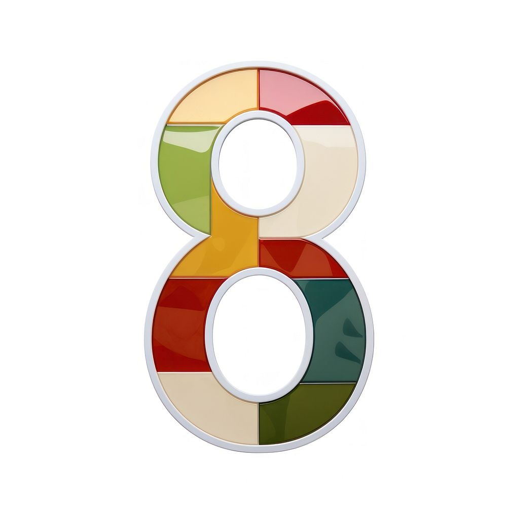 Mosaic letters number 8 symbol | Free Photo - rawpixel