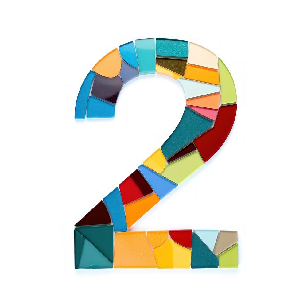 Mosaic letters number 2 symbol | Free Photo - rawpixel