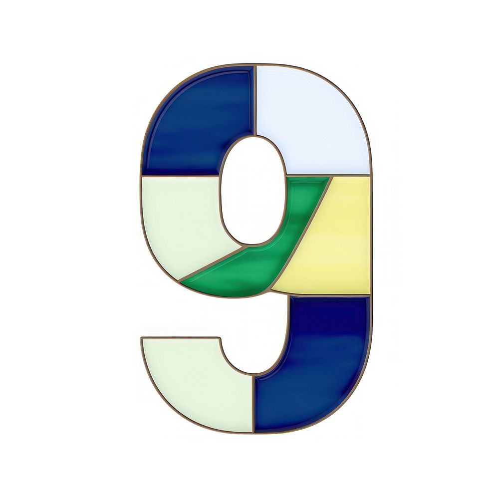 Tiles mosaic letters number 9 | Premium Photo - rawpixel