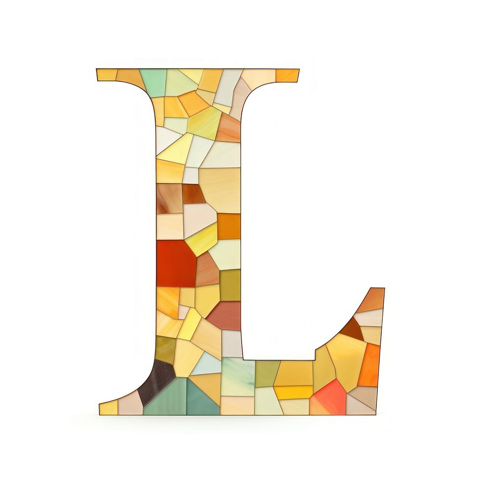 Mosaic tiles letters L number | Premium Photo - rawpixel