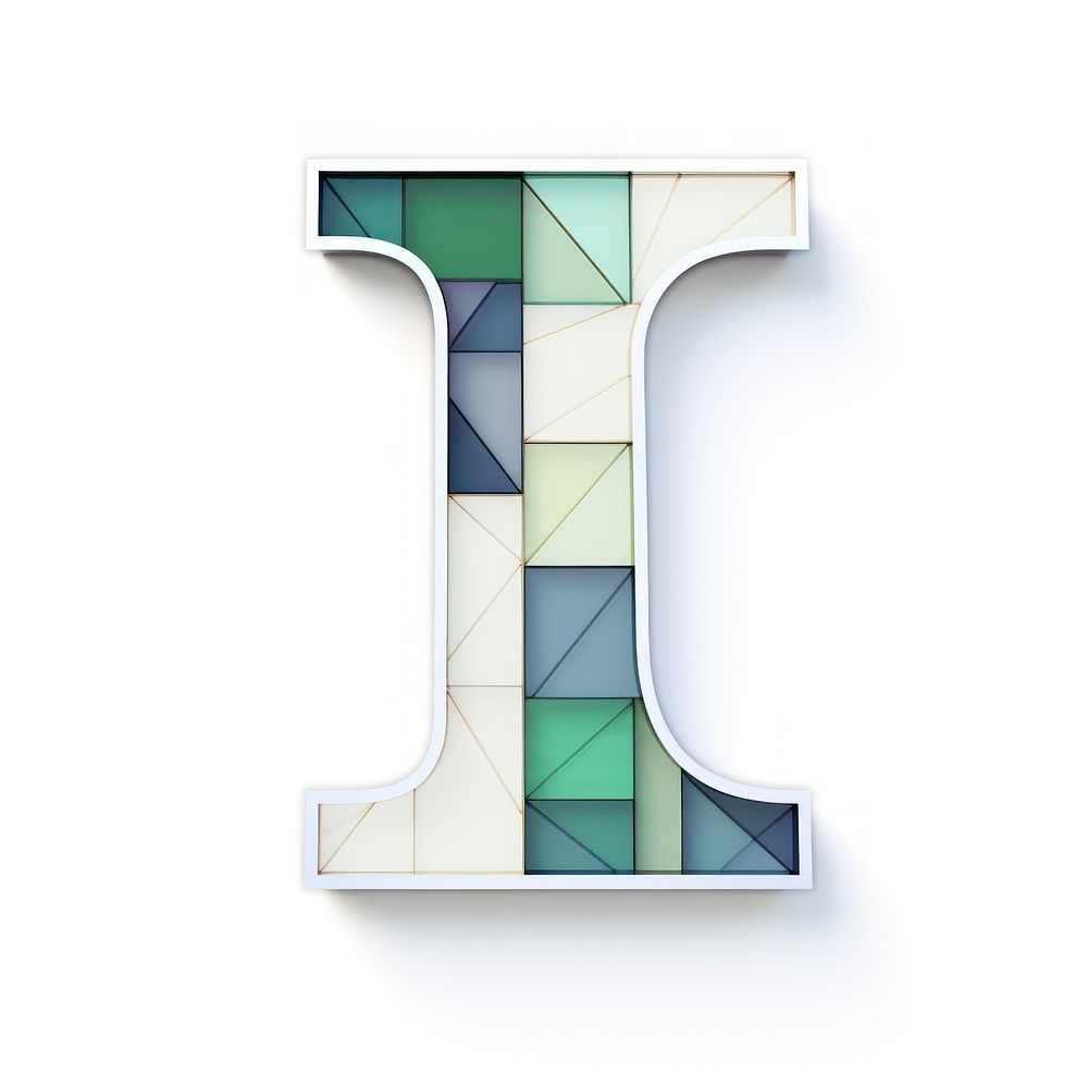Mosaic tiles letters i shape | Free Photo - rawpixel