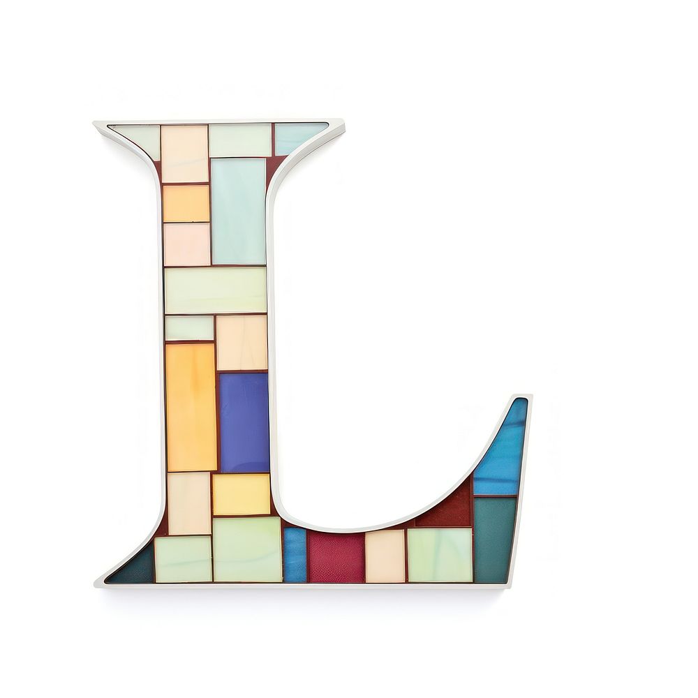 Mosaic tiles letters L shape | Premium Photo - rawpixel