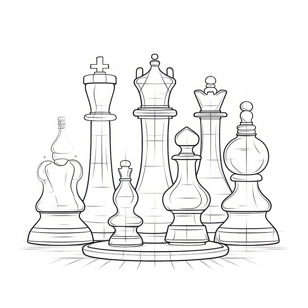 Chess sketch drawing game. | Free Photo Illustration - rawpixel