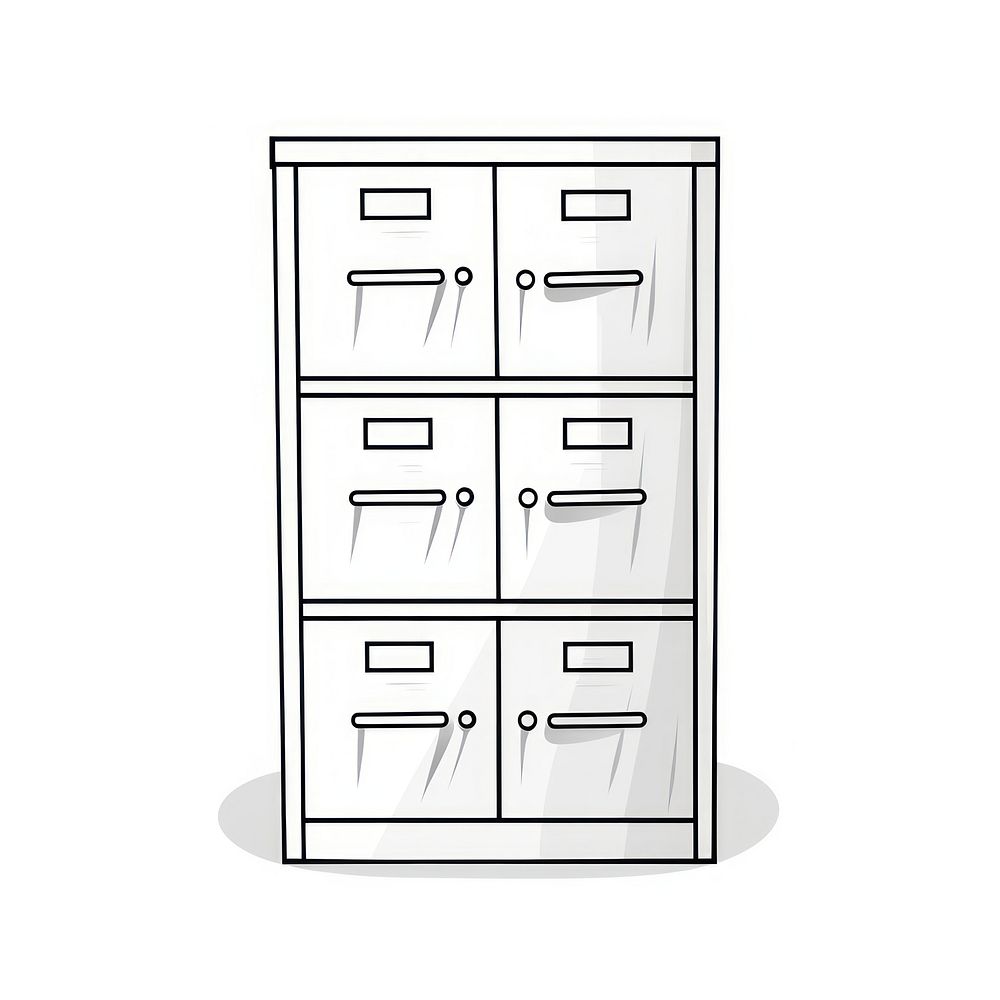 Filing cabinet furniture drawer sketch. | Free Photo Illustration ...