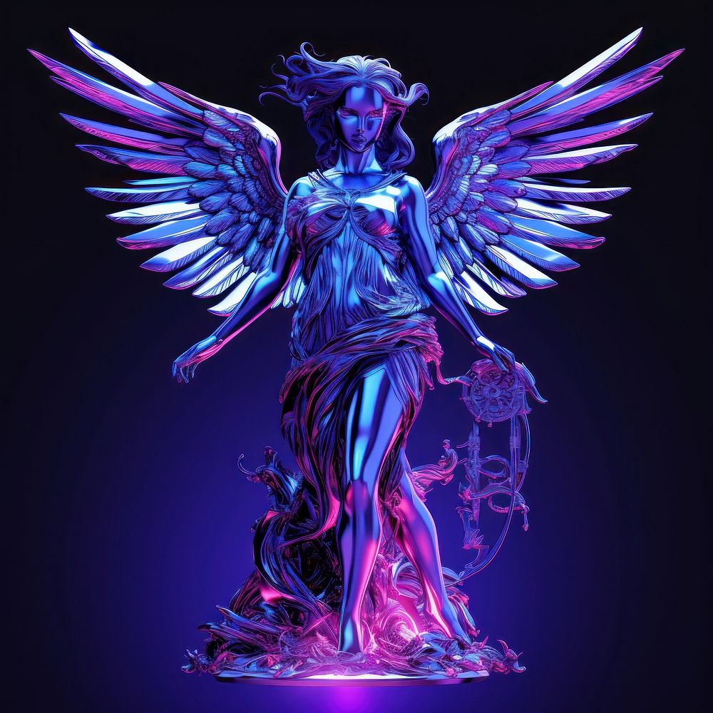 Angel adult representation spirituality. | Premium Photo Illustration ...