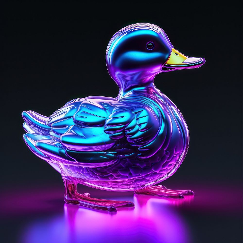 Duck animal purple light. | Premium Photo Illustration - rawpixel